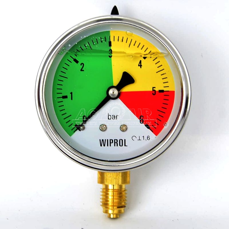 MANOMETR GLICERYNOWY M63 0-6 BAR GWINT M12x1,5