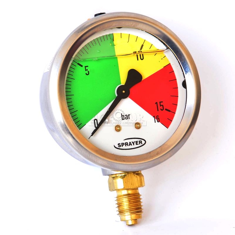 MANOMETR GLICERYNOWY M63 0-8/16 BAR GWINT M12x1,5