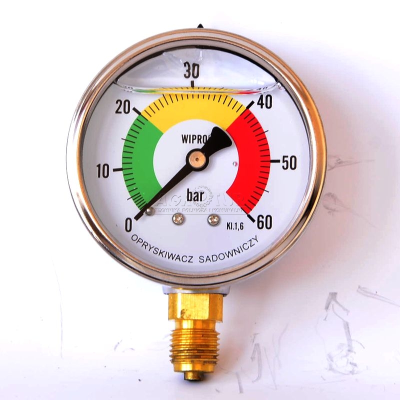 MANOMETR GLICERYNOWY M63 0-60 BAR GWINT G1/4"