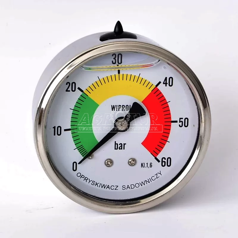 MANOMETR GLICERYNOWY M63 0-20/60 BAR GWINT G1/4" TYLNE PRZYŁĄCZE